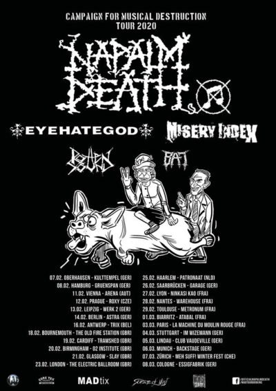 Napalm Death - Campaign For Musical Destruction Tour 2020 • metal.de