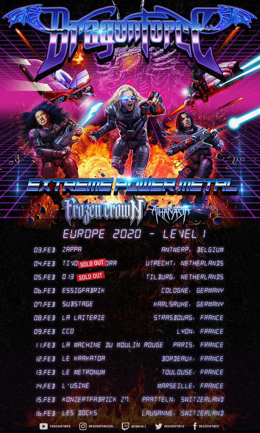 Dragonforce - Extreme Power Metal Tour 2020 • metal.de
