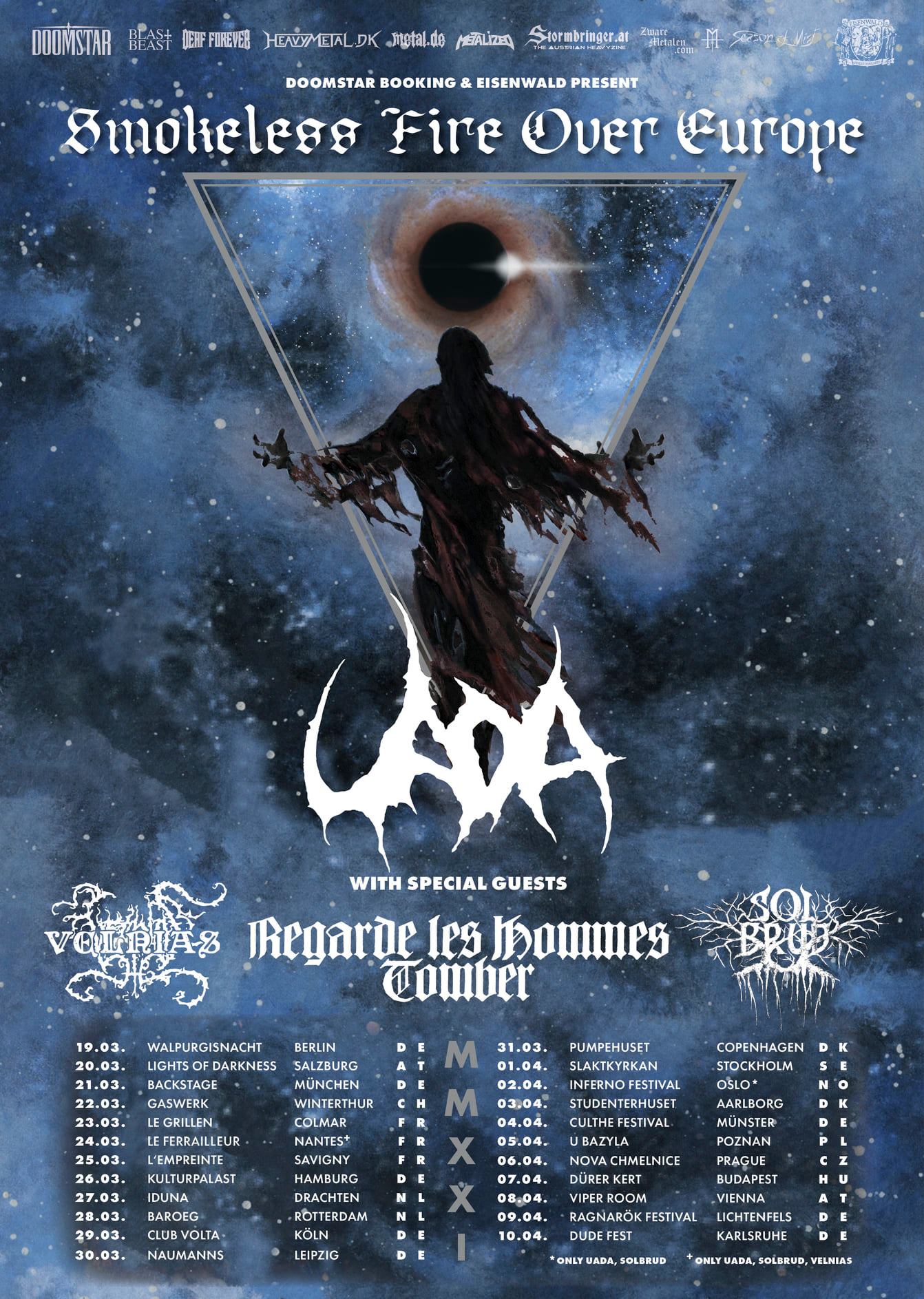 UADA - Smokeless Fire Over Europe - Tour 2021 • metal.de