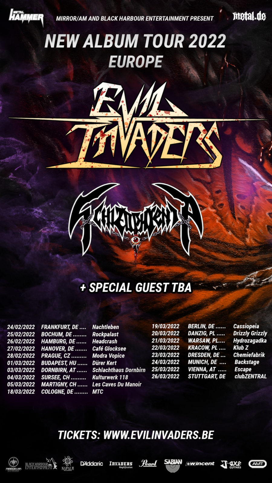 Evil Invaders - New Album Tour 2022 Europa • metal.de