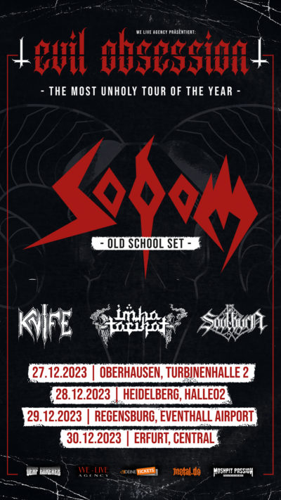 Sodom & Supports - Evil Obsession Tour 2023 • metal.de